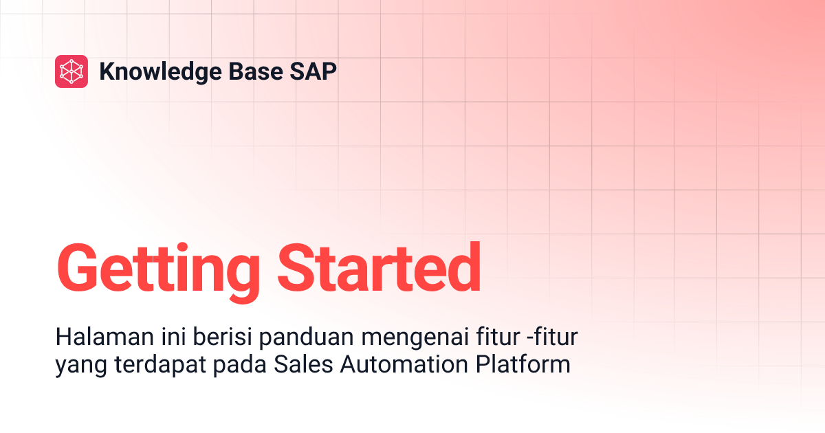 Getting Started | Knowledge Base SAP