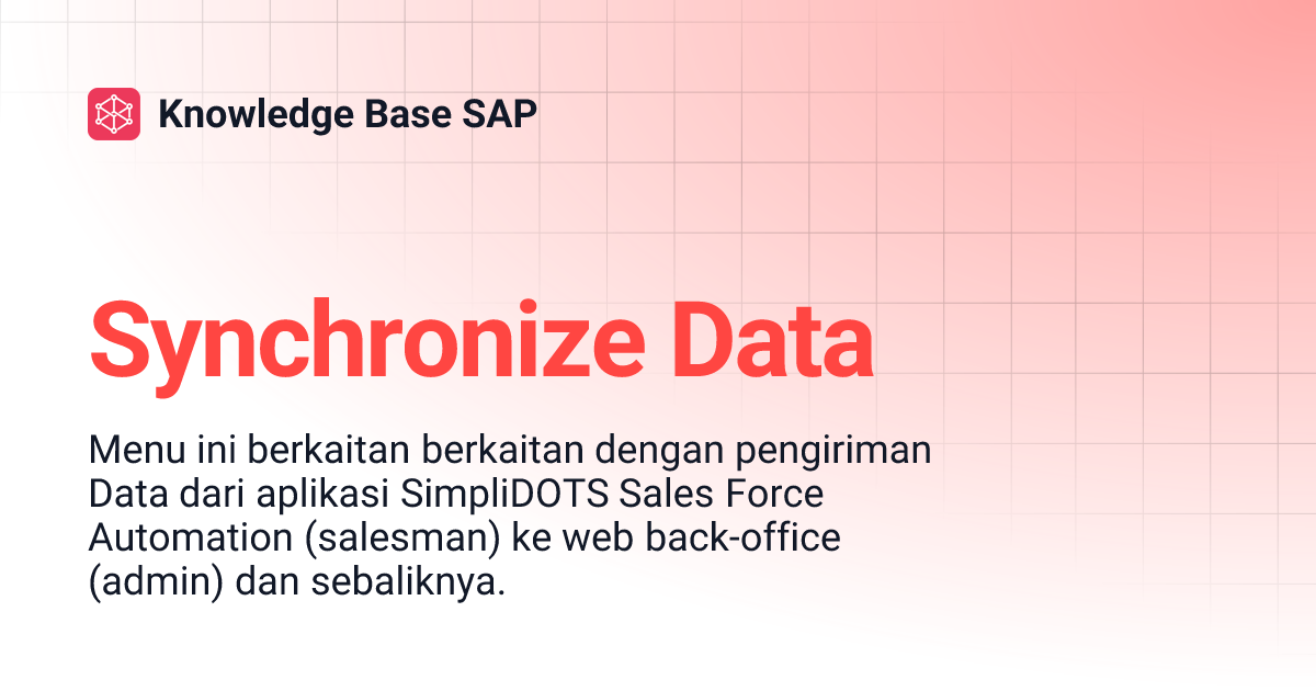 Synchronize Data | Knowledge Base SAP