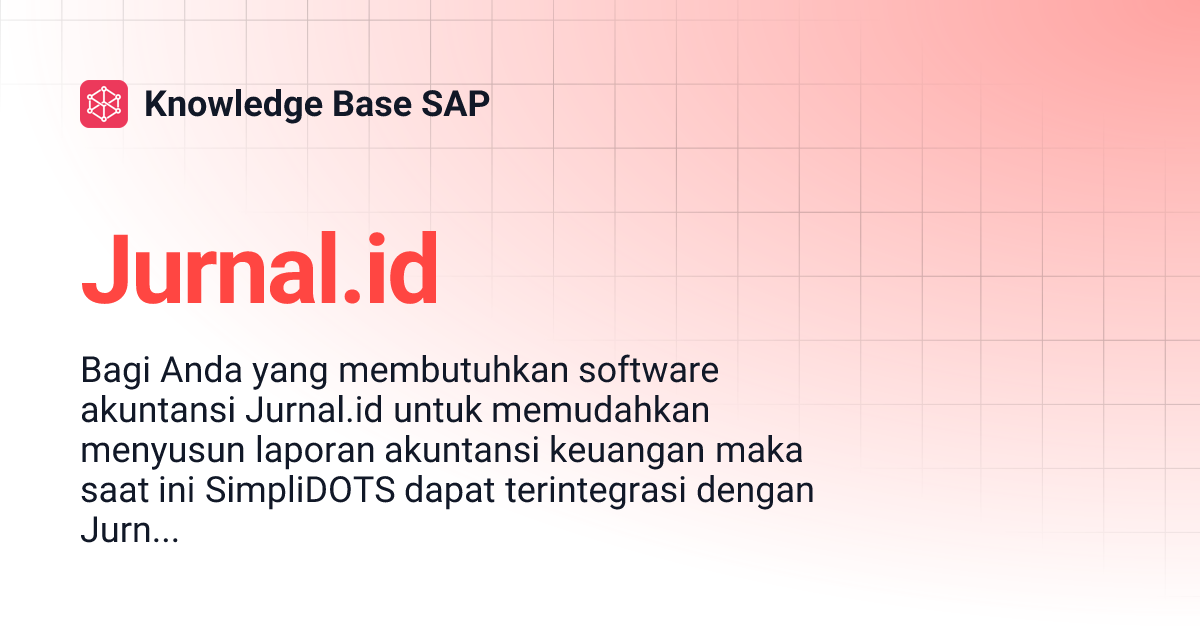 Jurnal.id | Knowledge Base SAP