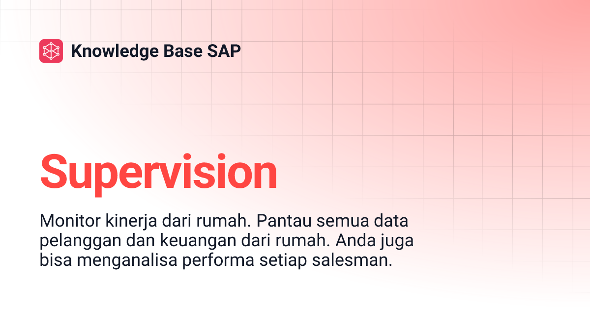 Supervision | Knowledge Base SAP