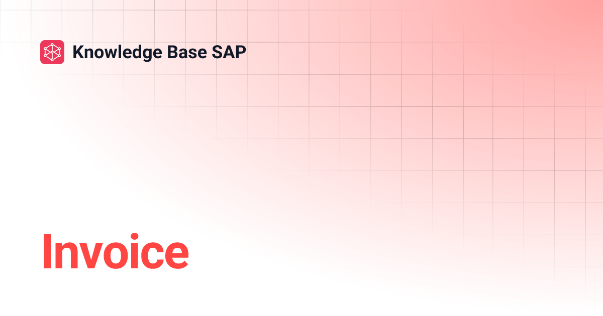 Invoice | Knowledge Base SAP