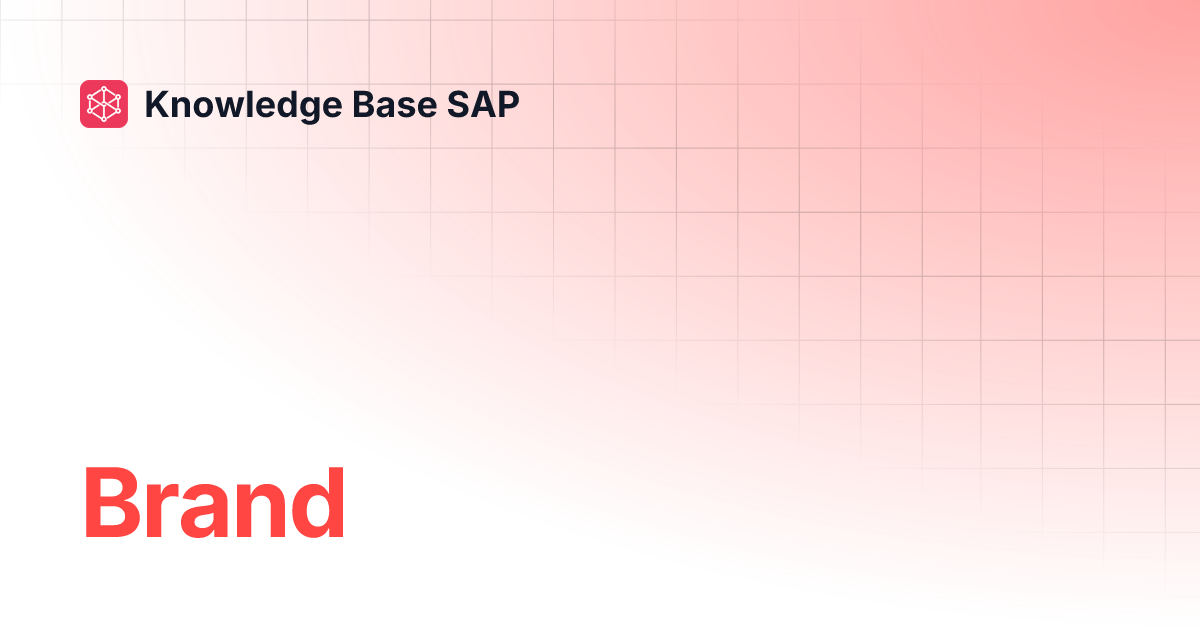 Brand | Knowledge Base SAP