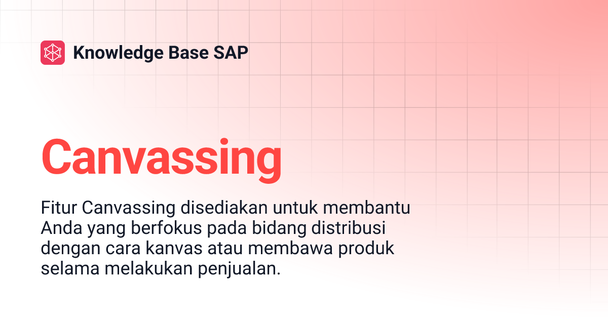 Canvassing | Knowledge Base SAP