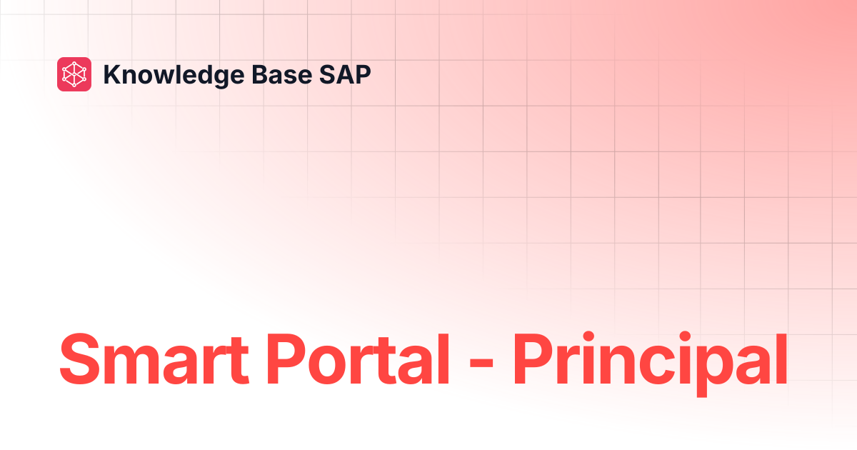 Smart Portal - Principal | Knowledge Base SAP